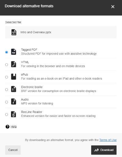Blackboard Alternative Formats - Student Disability Resource Center ...